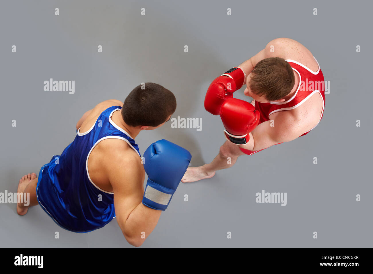 The above view of two guys boxing Stock Photo - Alamy