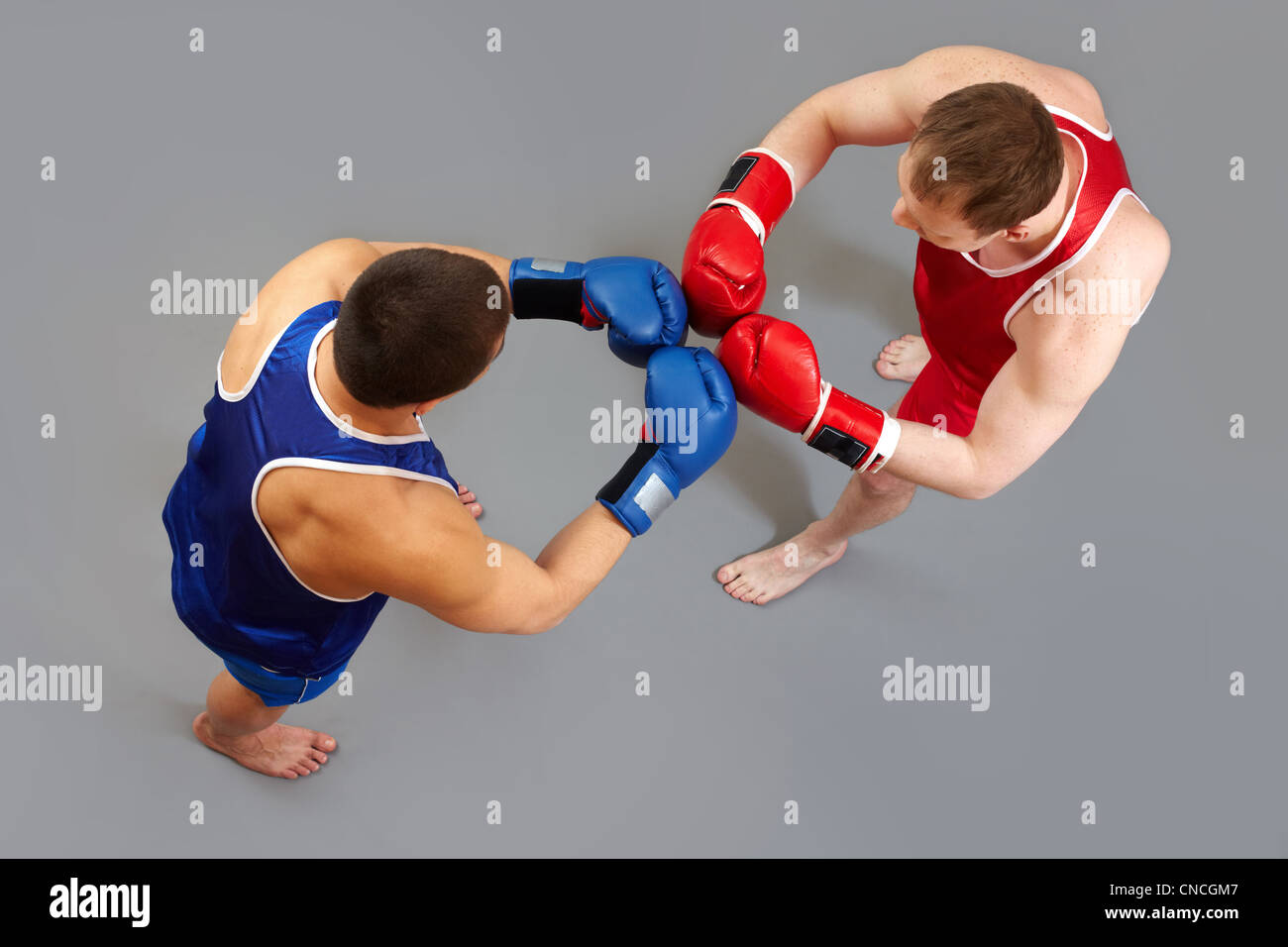 Two boxers greeting each other before the fight Stock Photo - Alamy