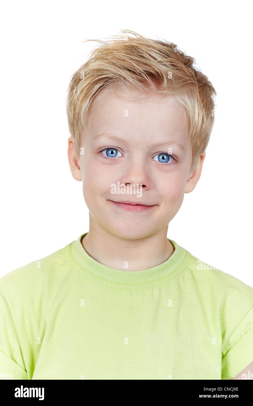 Close-up portrait of adorable blue-eyed boy Stock Photo - Alamy