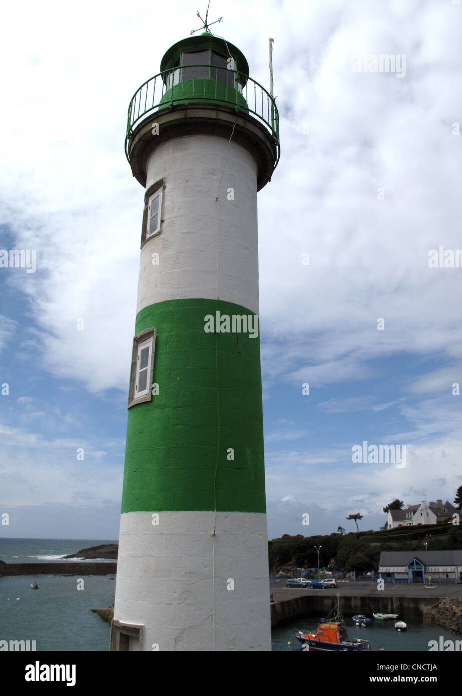 Doelan harbour,Aval lighthouse,Finistere ,Brittany,Bretagne,France ...