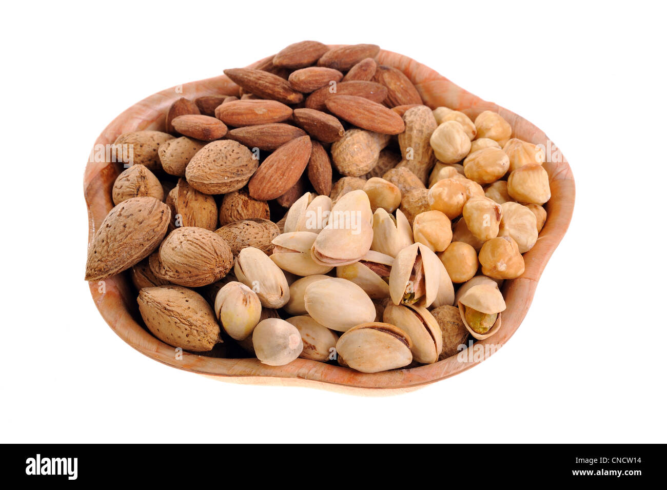 nuts on a white background Stock Photo - Alamy