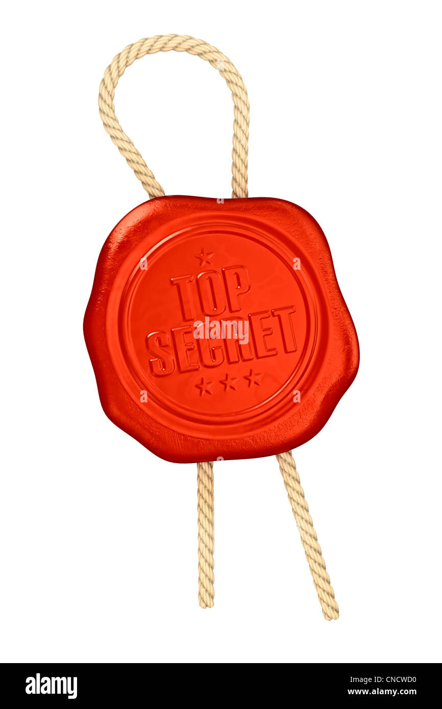 Top secret - seal wax Stock Photo - Alamy