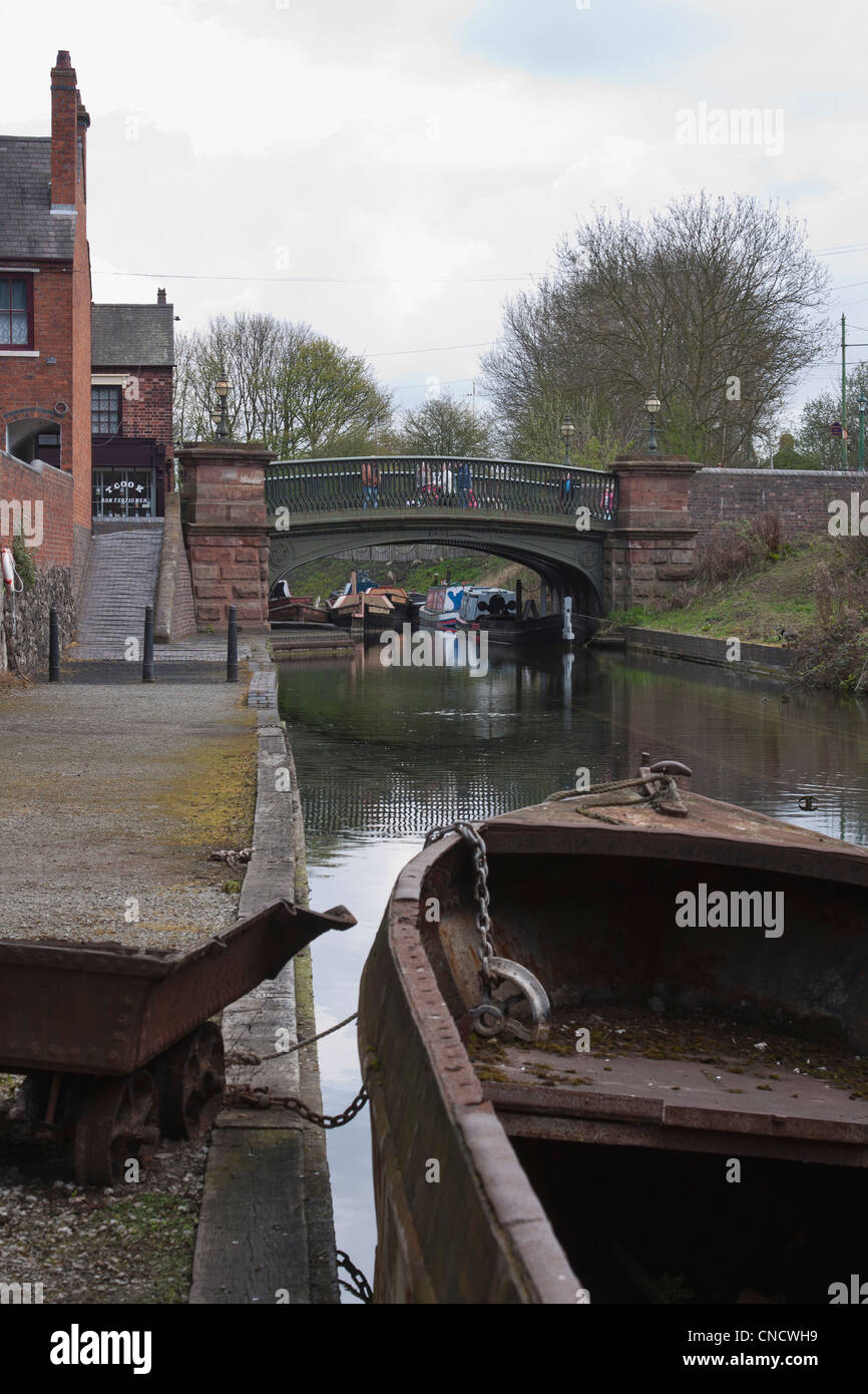 Canal scene, taken at The Black Country Museum, Dudley, West Midlands ...