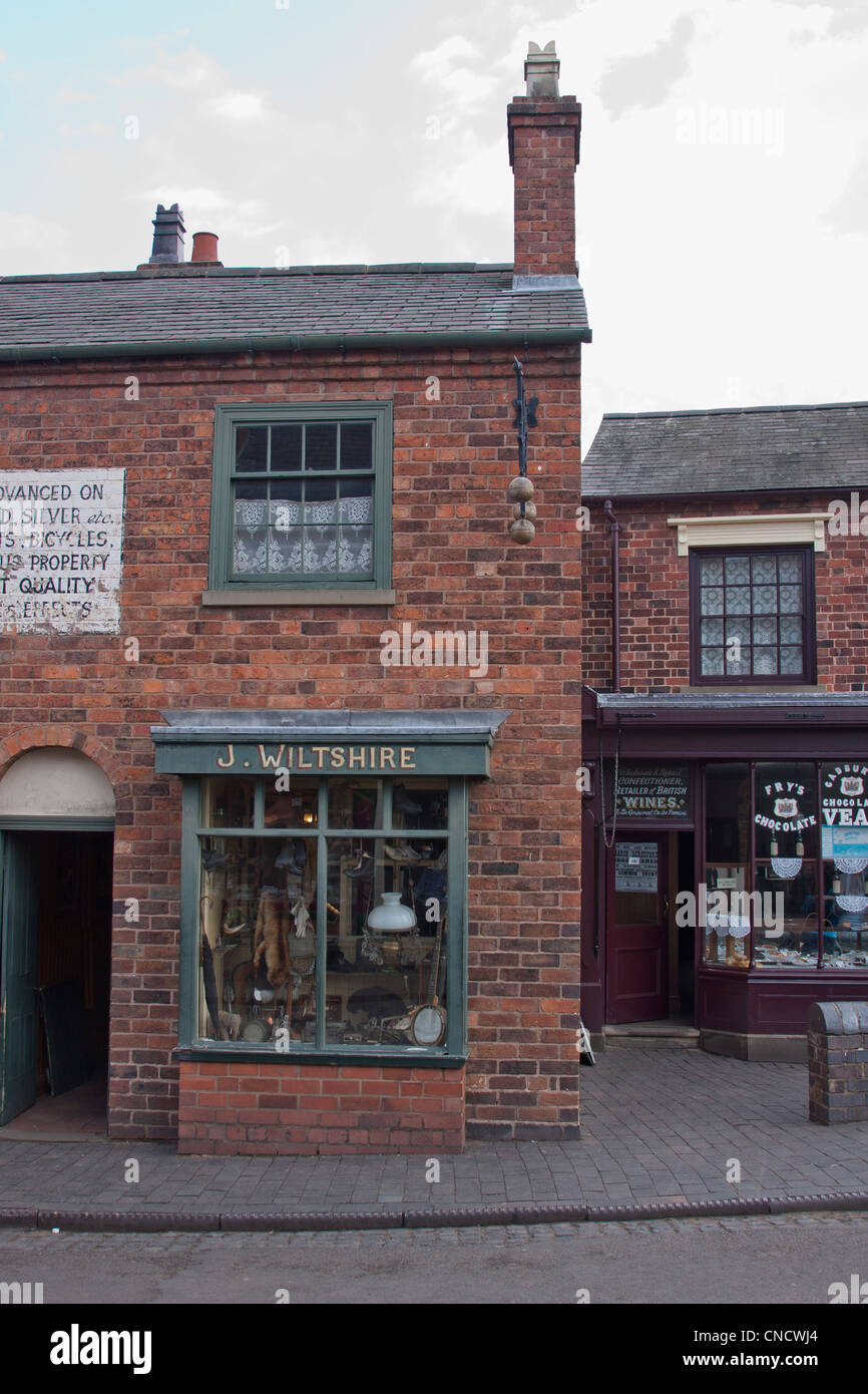 Street scene, taken at The Black Country Museum, Dudley, West Midlands ...