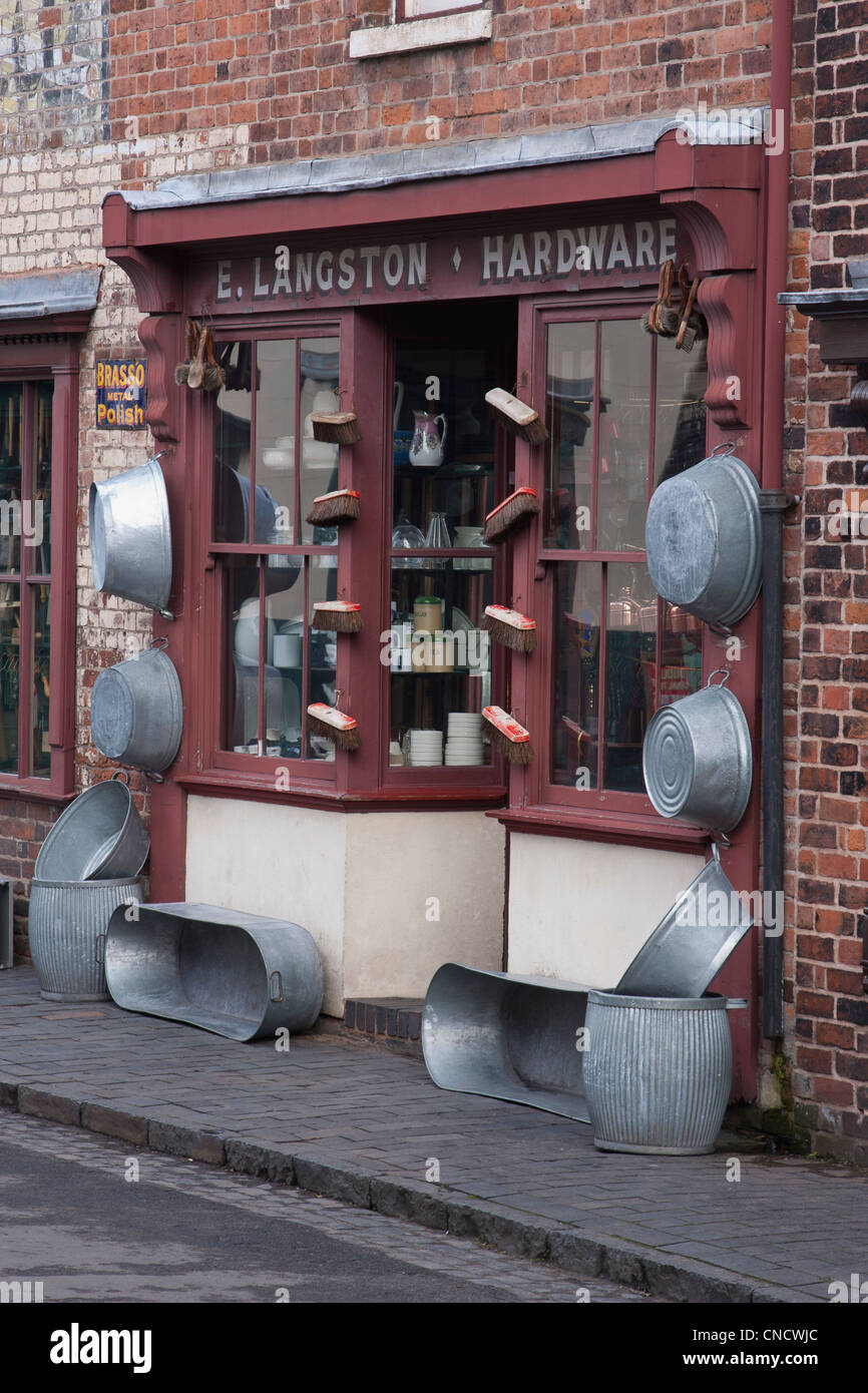 Street scene, taken at The Black Country Museum, Dudley, West Midlands ...