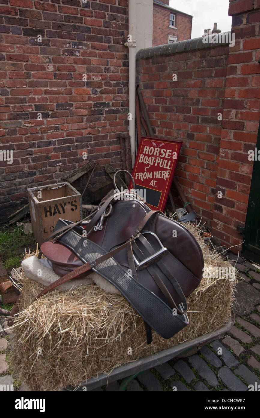 Stable scene, taken at The Black Country Museum, Dudley, West Midlands ...