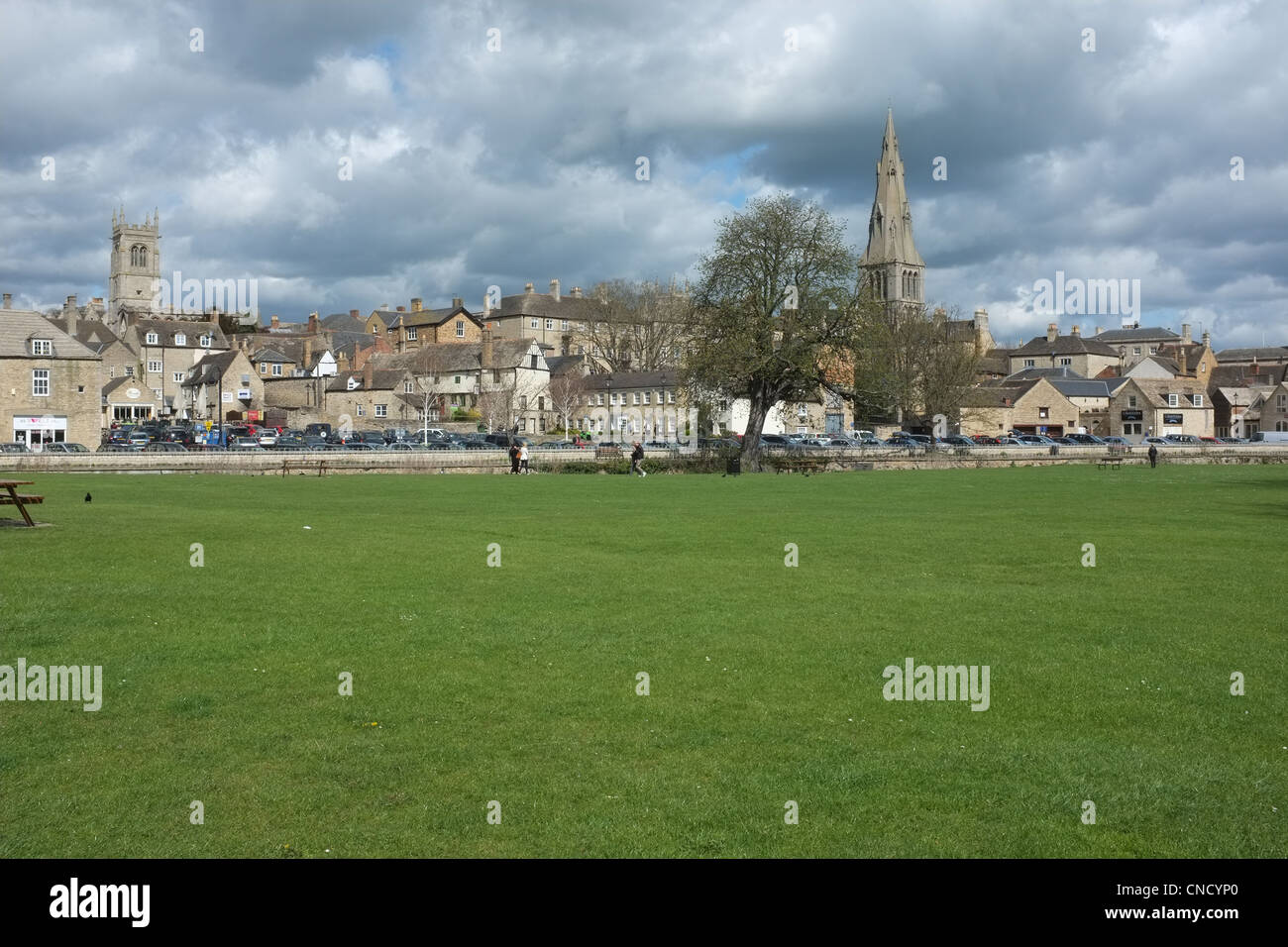 A view of Stamford,Lincolnshire From The Town Meadows Stock Photo - Alamy