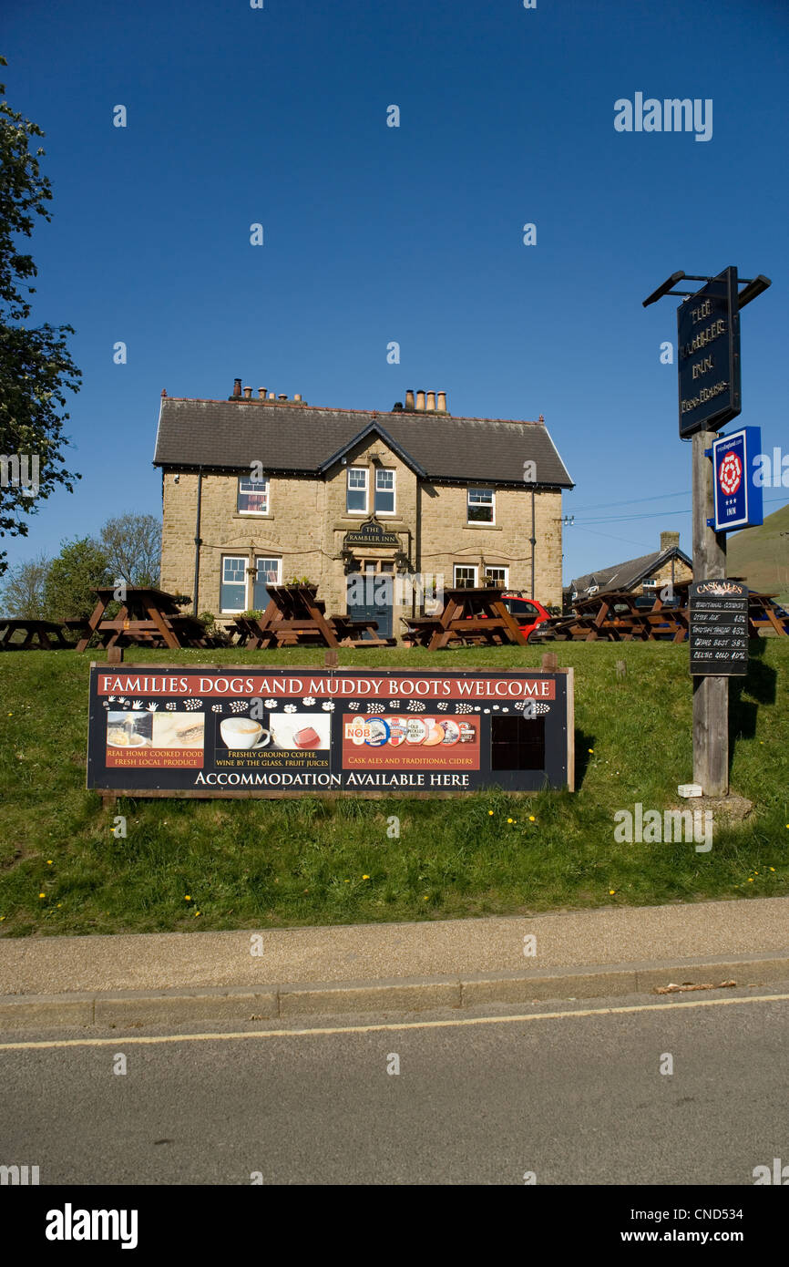 The Ramblers Inn in Edale in the Peak District,Derbyshire Stock Photo ...