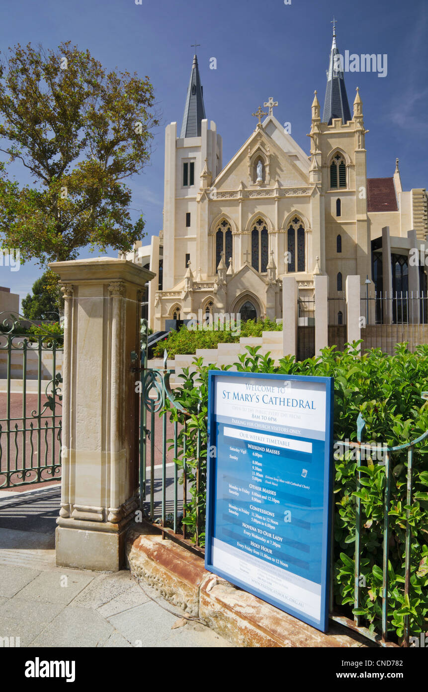St Mary's Cathedral, Victoria Square, Perth, Western Australia Stock ...