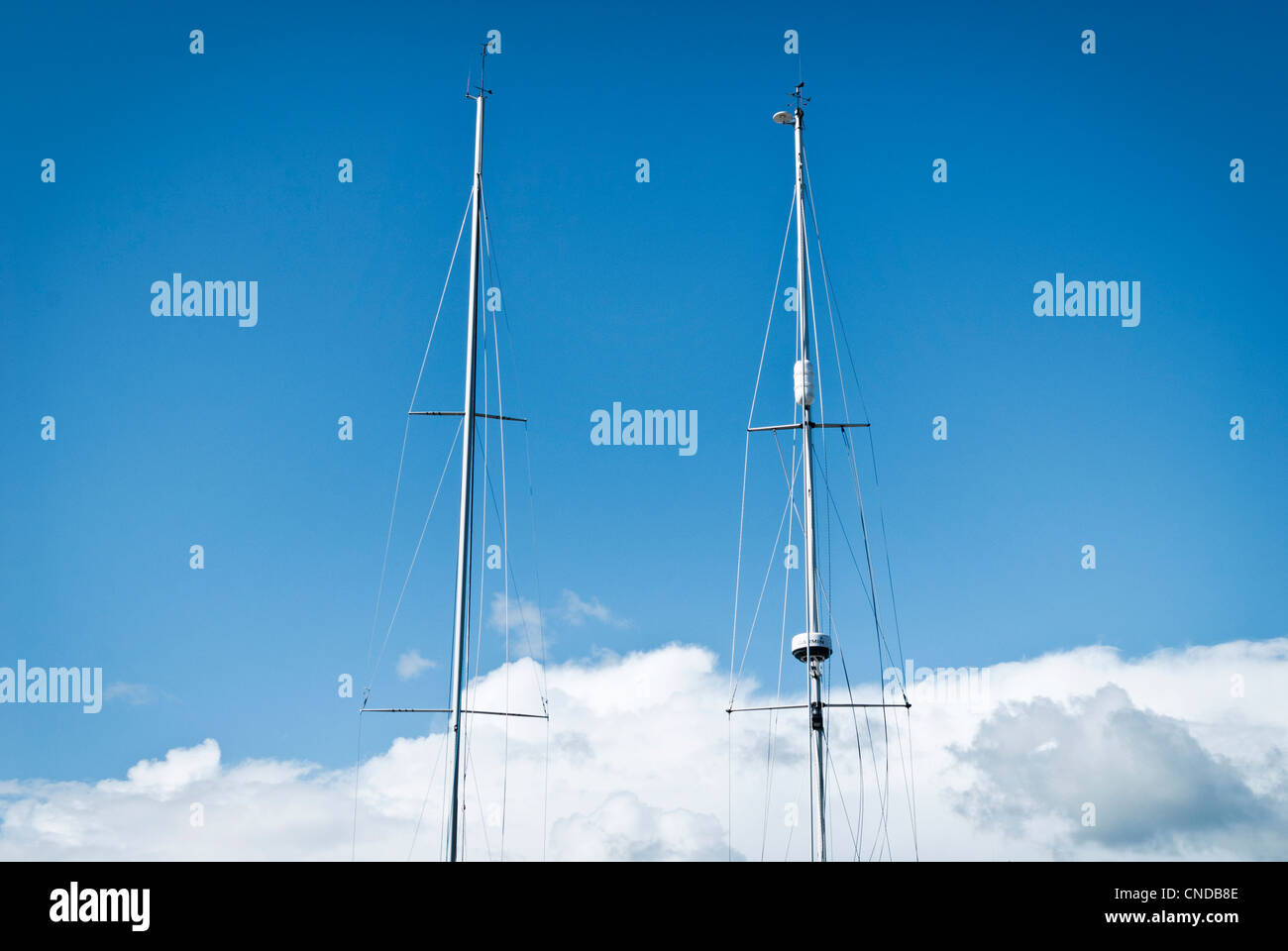 Two Yacht Masts at Chichester Marina, West Sussex Stock Photo - Alamy