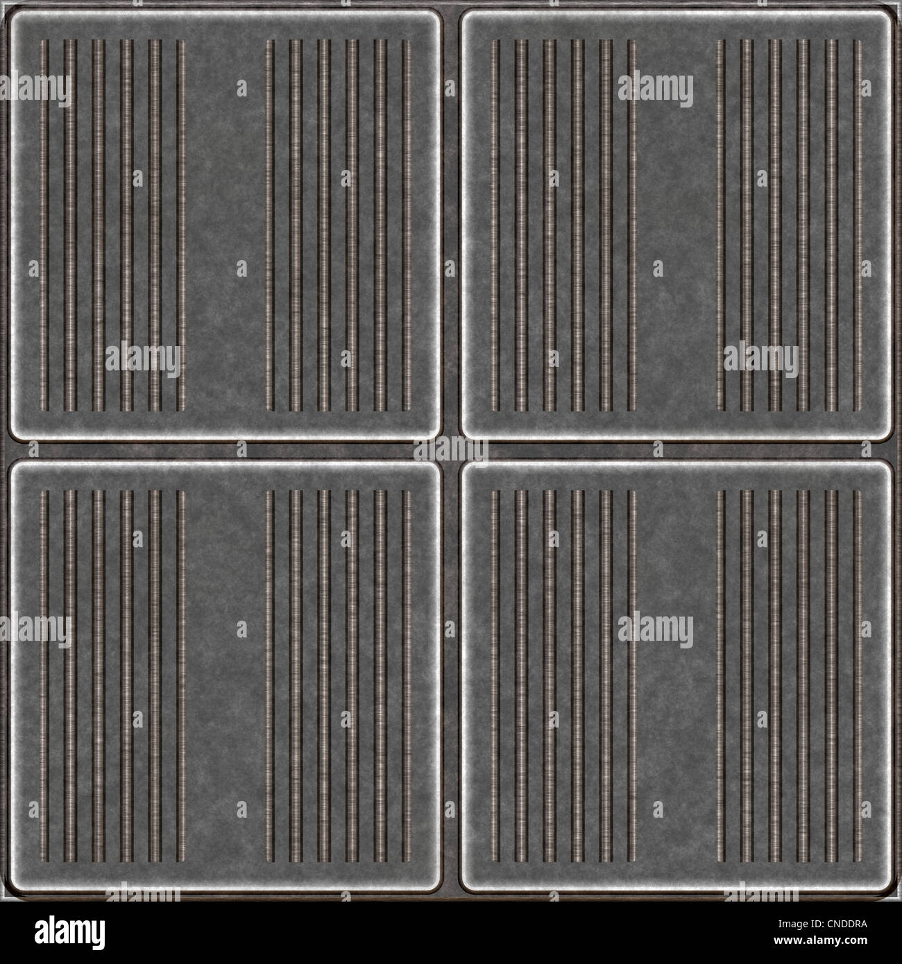 Seamless worn metal plates with grooves that tile seamlessly as a ...