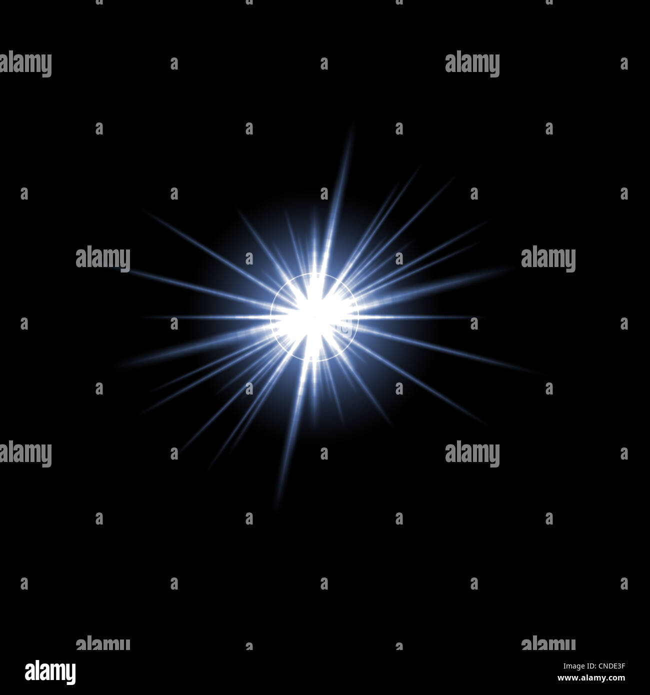 A bright solar flare over a black background Stock Photo - Alamy