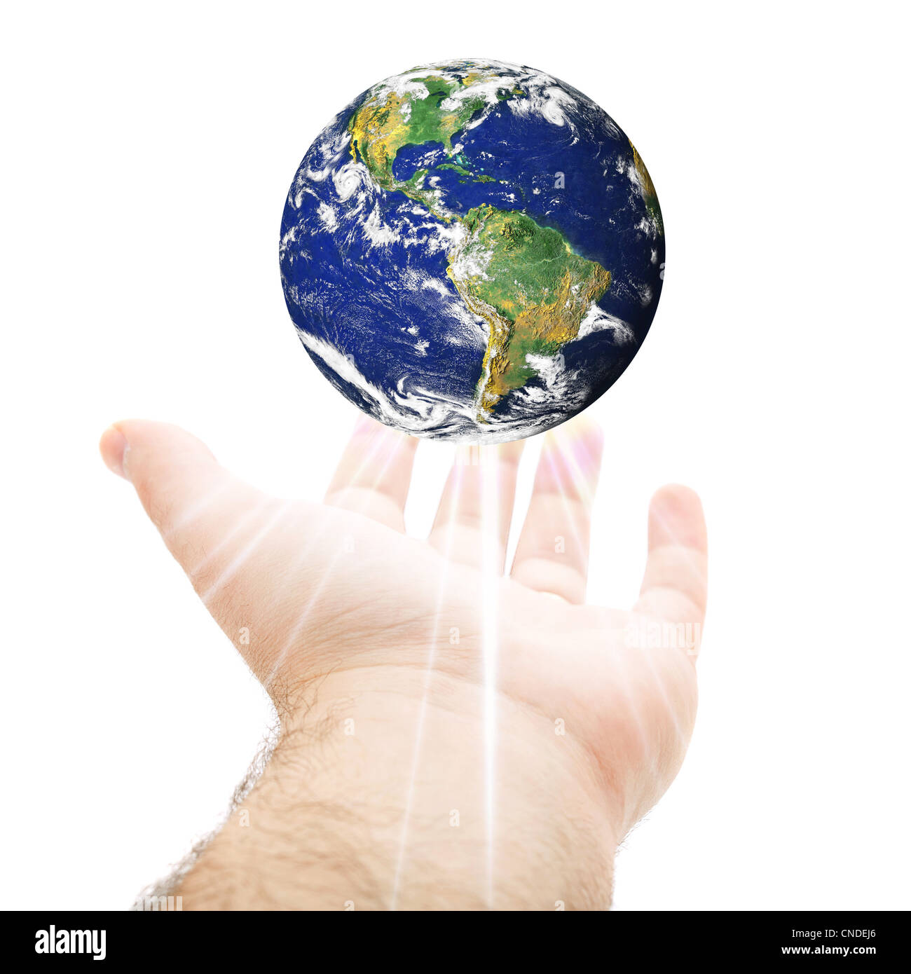 Save earth hand hi-res stock photography and images - Alamy