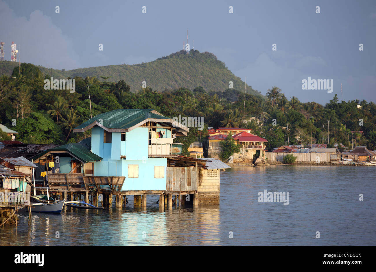 Waterfront dwellings. Tagbilaran, Bohol Island, Bohol, Central Visayas ...