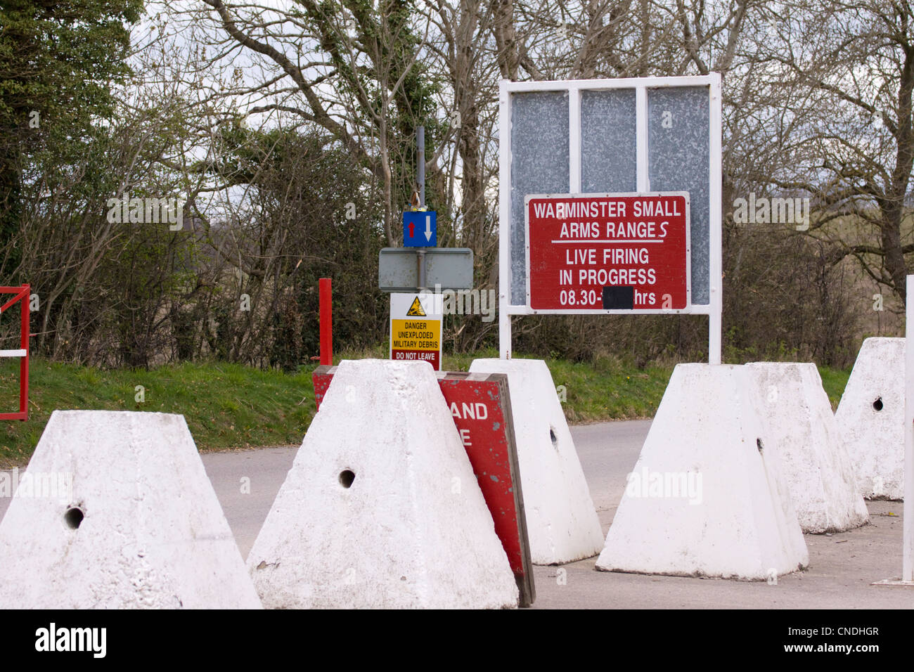 British Army Training Ground on Salisbury Plain, near the deserted ...