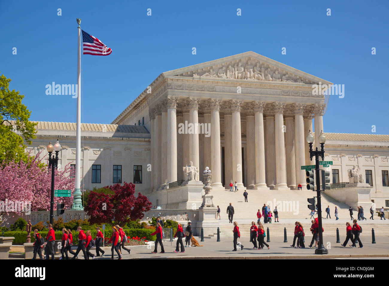 Supreme court building Washington DC exterior Stock Photo - Alamy
