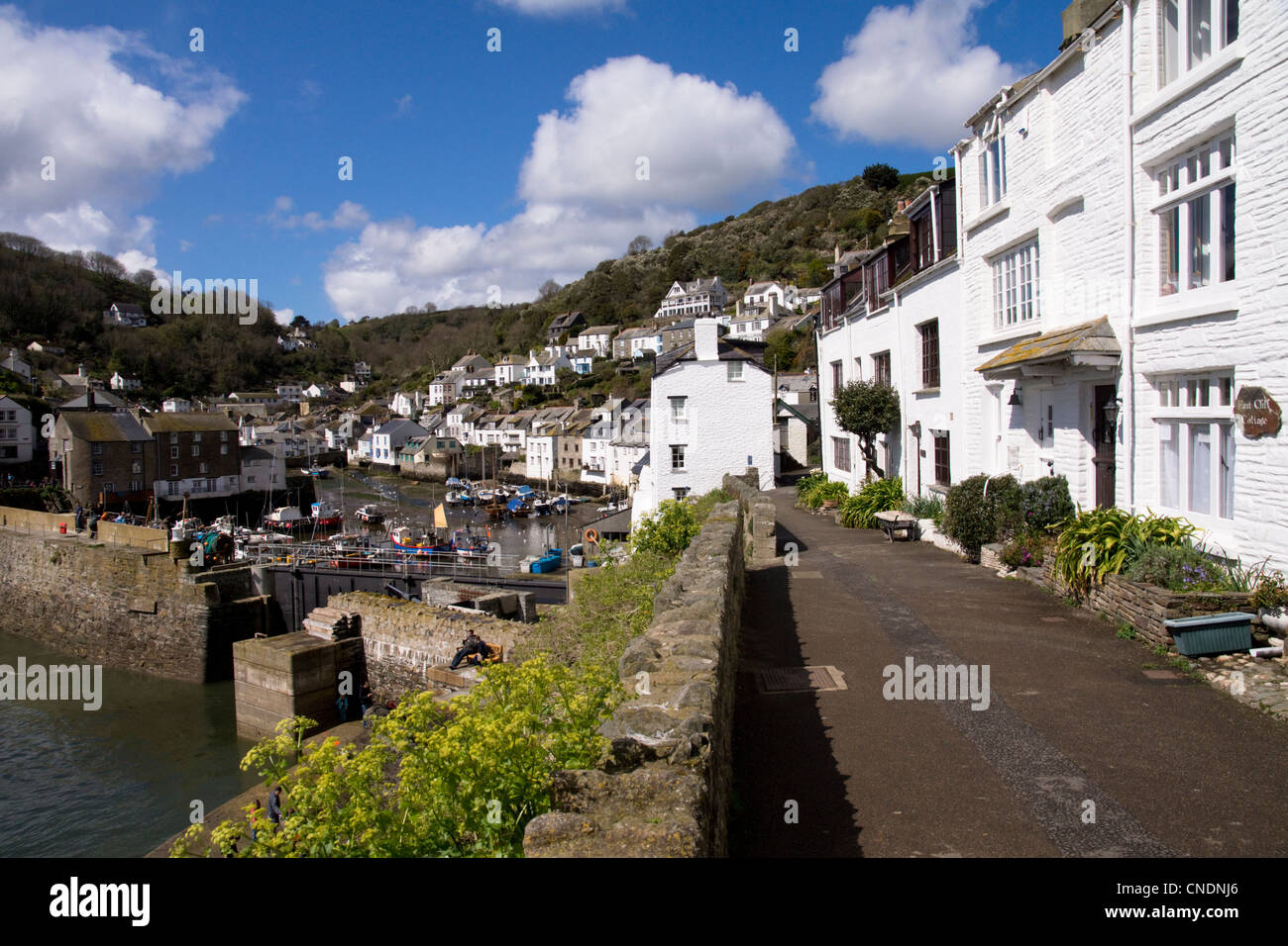 Polperro village and harbour in South East Cornwall England UK Stock ...