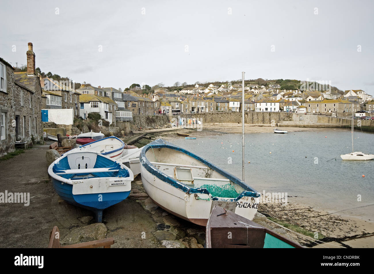 A view of Mousehole harbour Stock Photo - Alamy