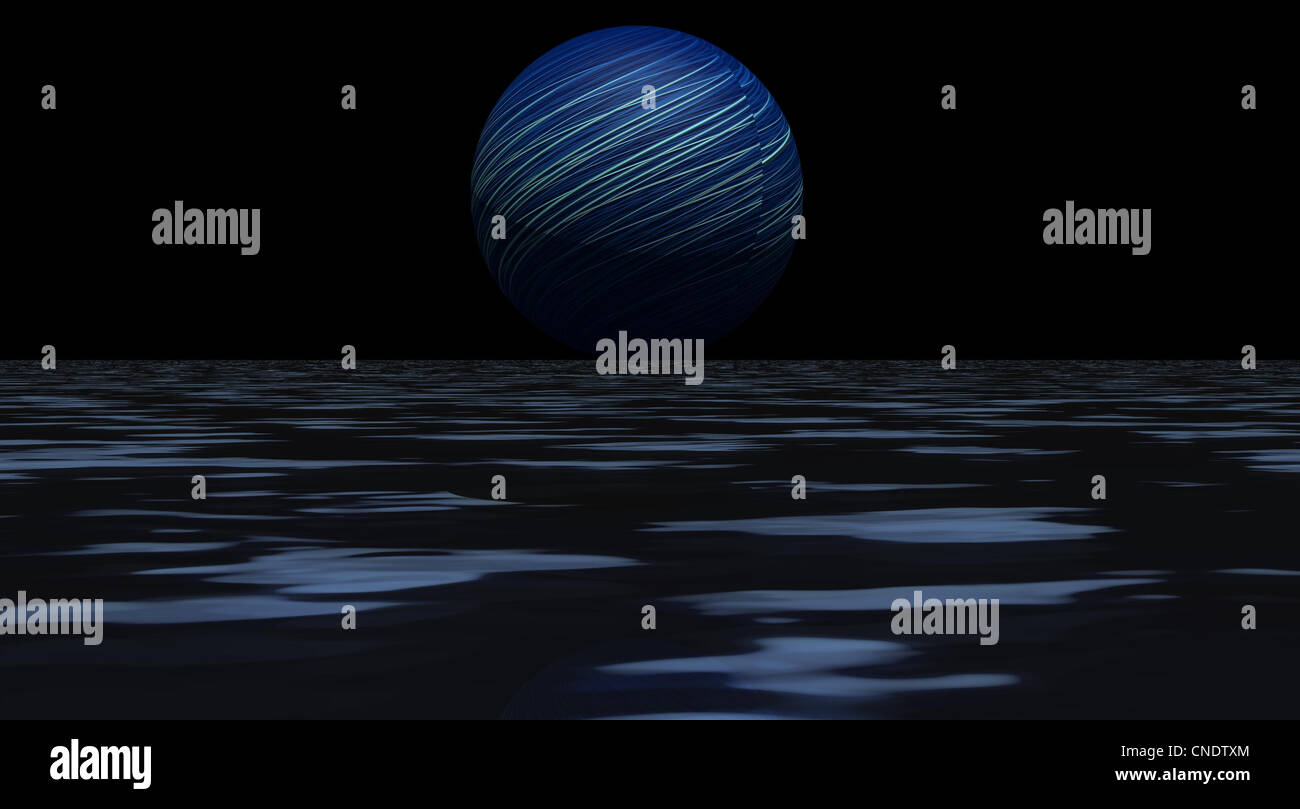 A beautiful planet blue by the sea Stock Photo - Alamy