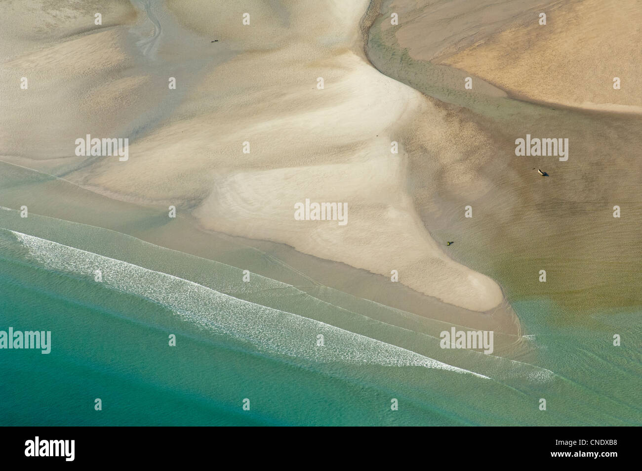 River flowing into the sea, aerial view, Pwani Region, Tanzania Stock ...