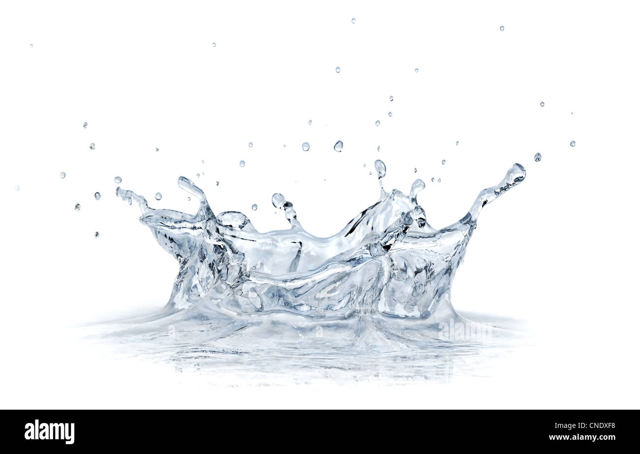 Splash water isolated on white background Stock Photo - Alamy