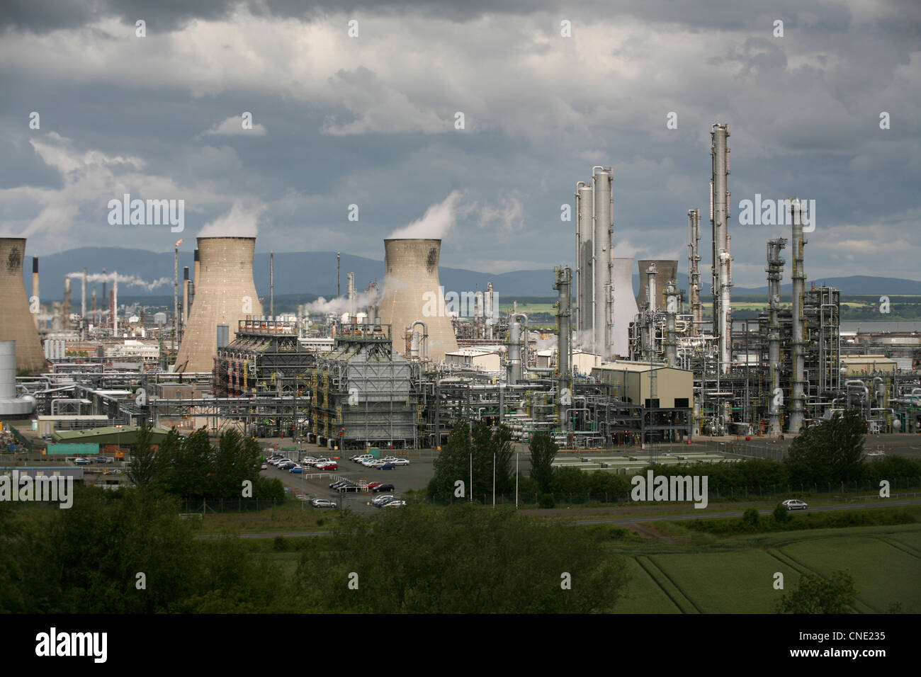 Grangemouth Oil Refinery and petrochemical plant Scotland Stock Photo ...