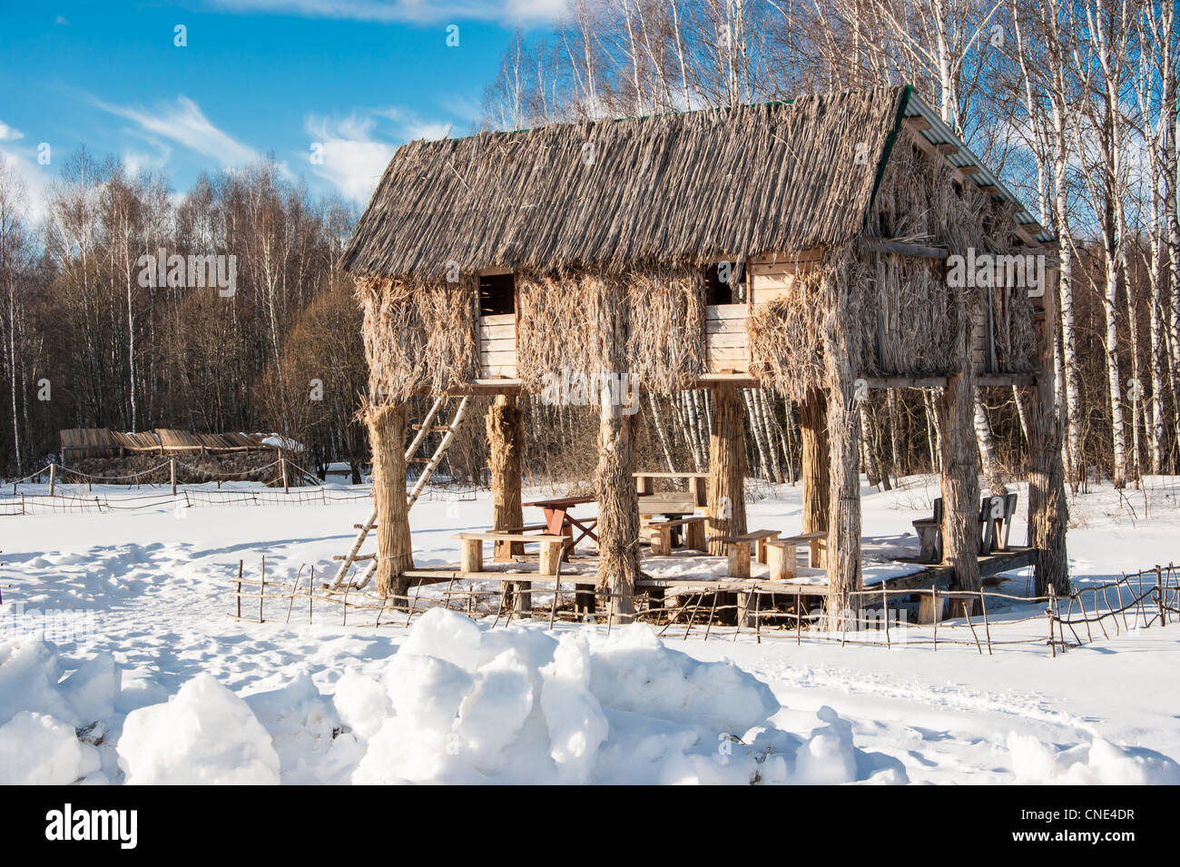 barn in the open air Stock Photo - Alamy
