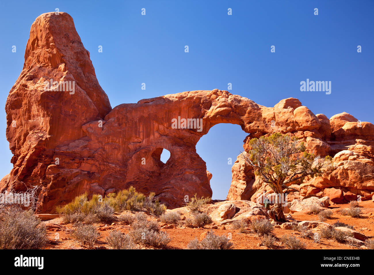 Turret Arch, Arches National Park, Utah USA Stock Photo - Alamy