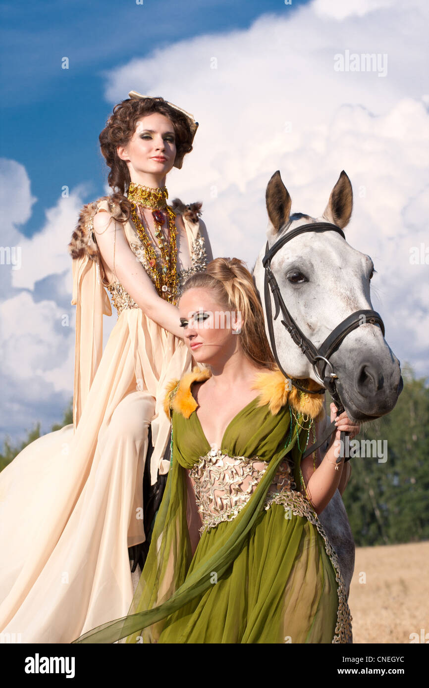 Princess on horse hi-res stock photography and images - Alamy