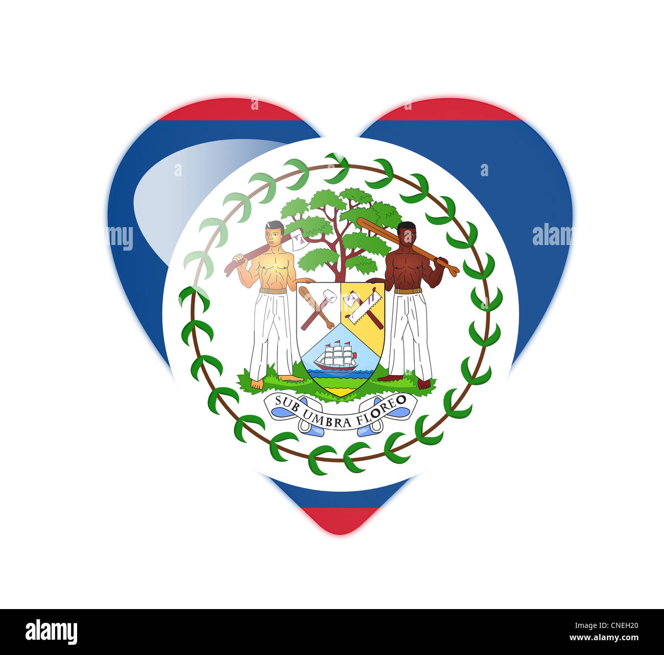 Love belize symbol heart flag hi-res stock photography and images - Alamy