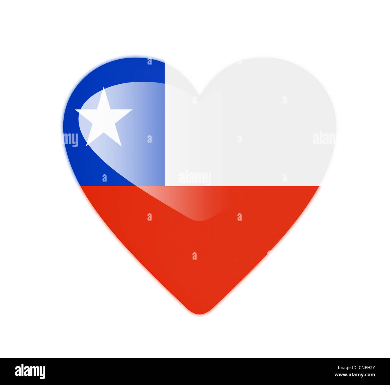 Flag of Chile Chile 3D heart shaped flag Stock Photo - Alamy