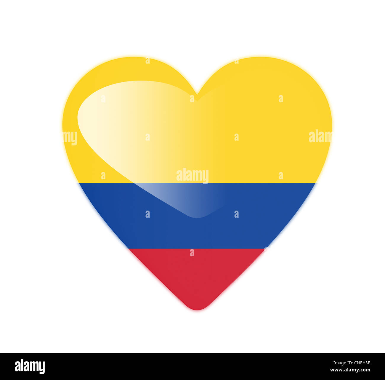 Colombia 3D heart shaped flag Stock Photo - Alamy