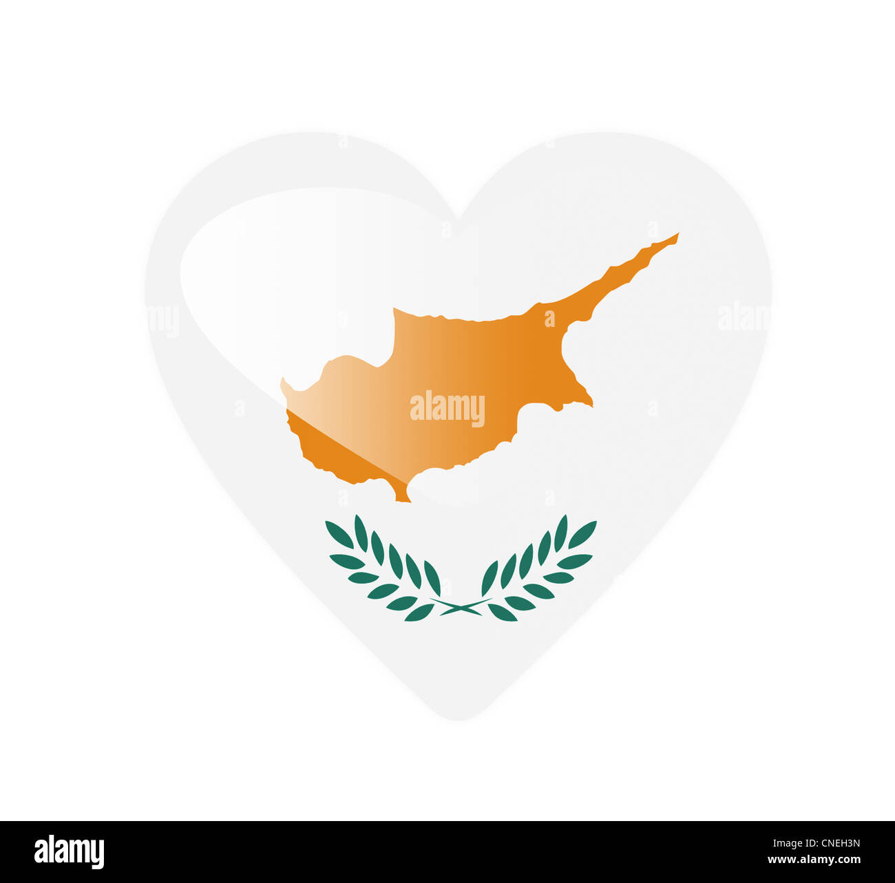 Cyprus 3D heart shaped flag Stock Photo - Alamy