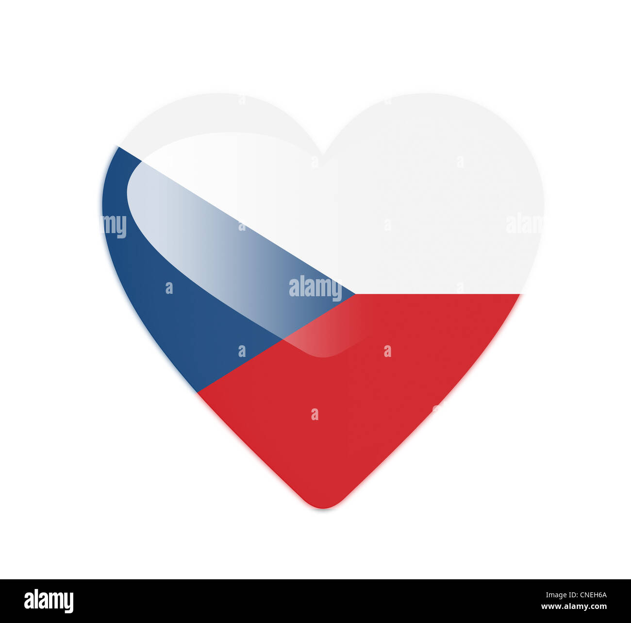 Czech Republic 3D heart shaped flag Stock Photo - Alamy