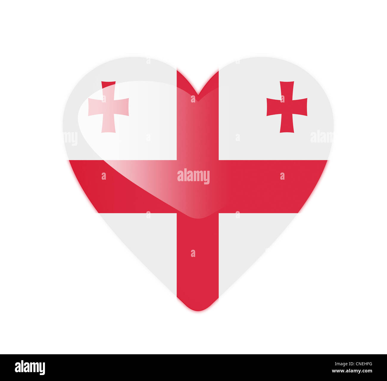 Georgia 3D heart shaped flag Stock Photo - Alamy