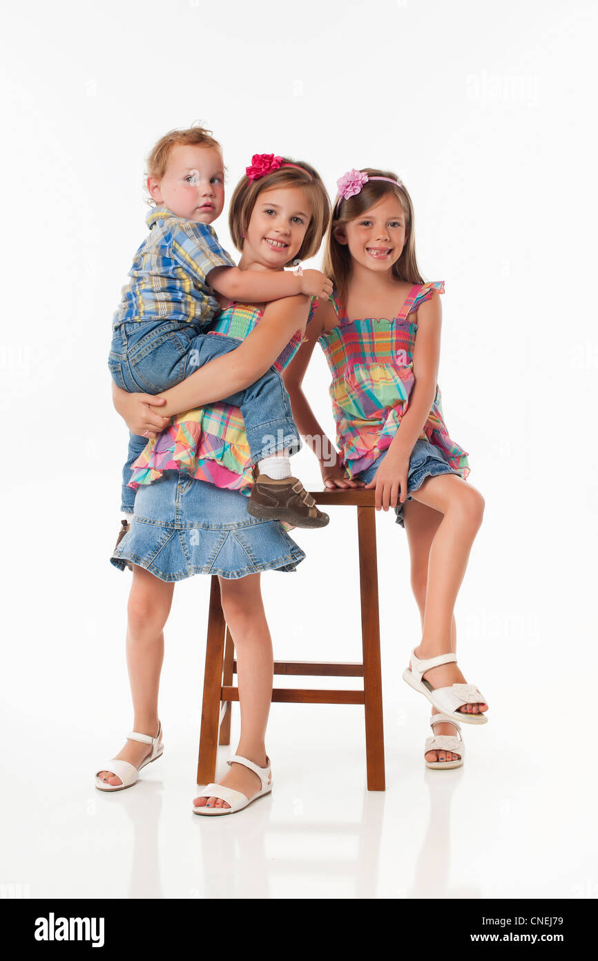Siblings child Cut Out Stock Images & Pictures - Alamy