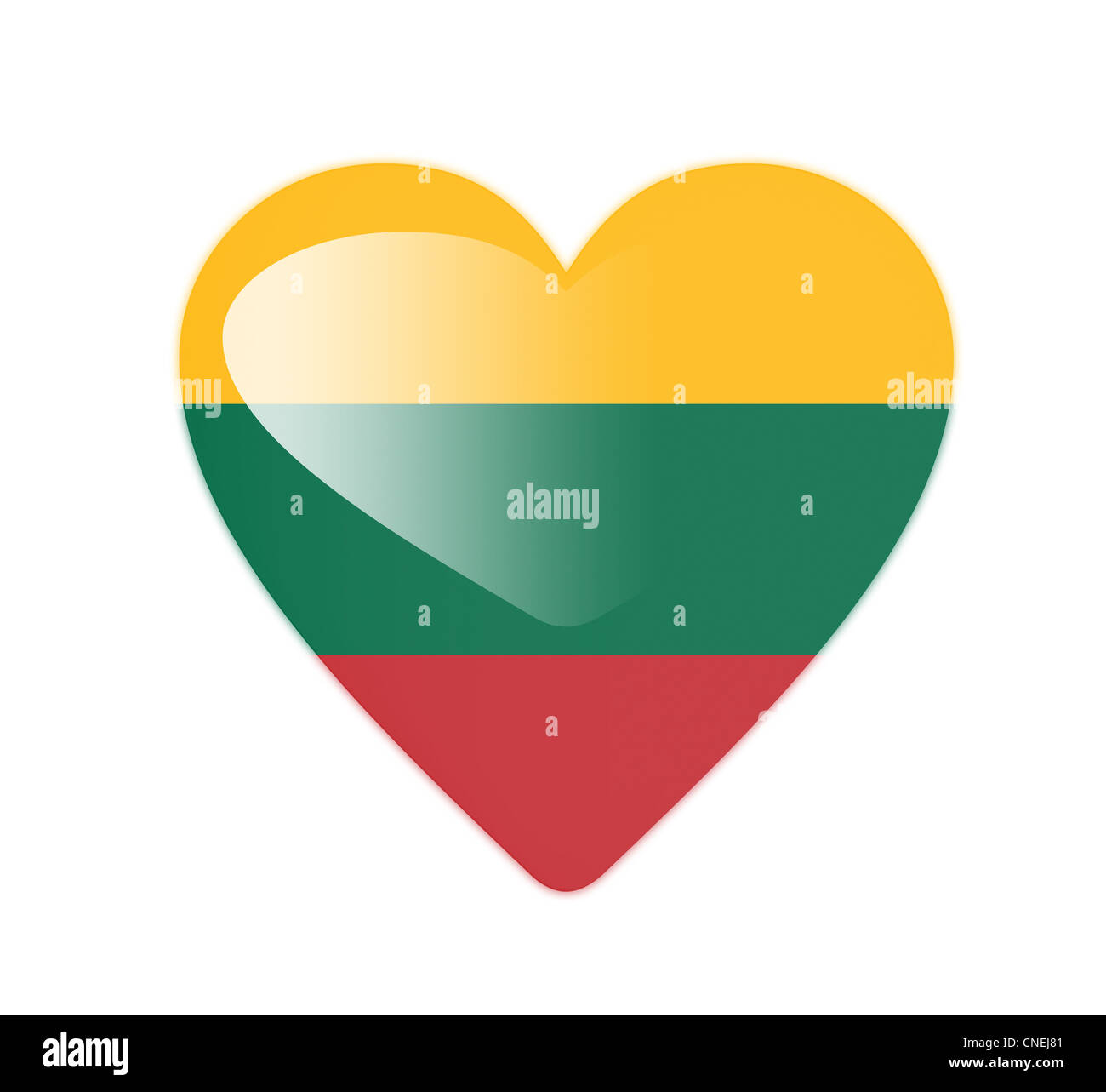Lithuania 3D heart shaped flag Stock Photo - Alamy