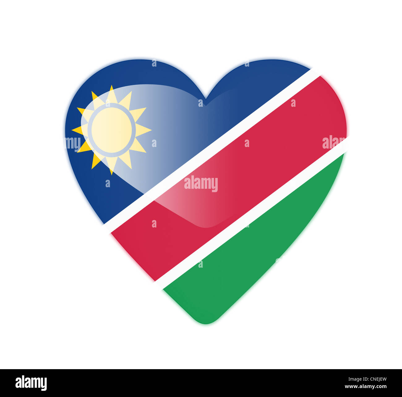 Namibia 3D heart shaped flag Stock Photo - Alamy