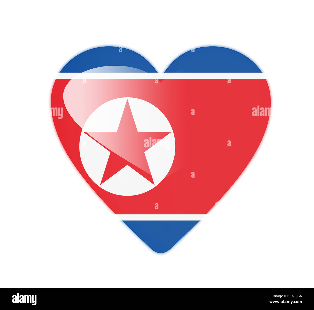 North korea national colors Cut Out Stock Images & Pictures - Alamy