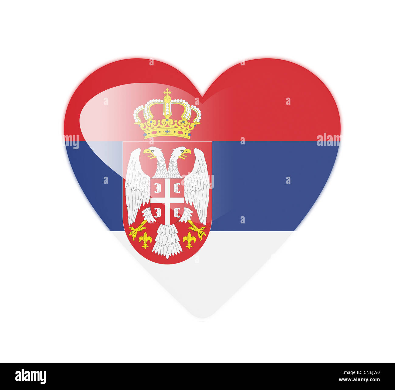 Serbia 3D heart shaped flag Stock Photo - Alamy