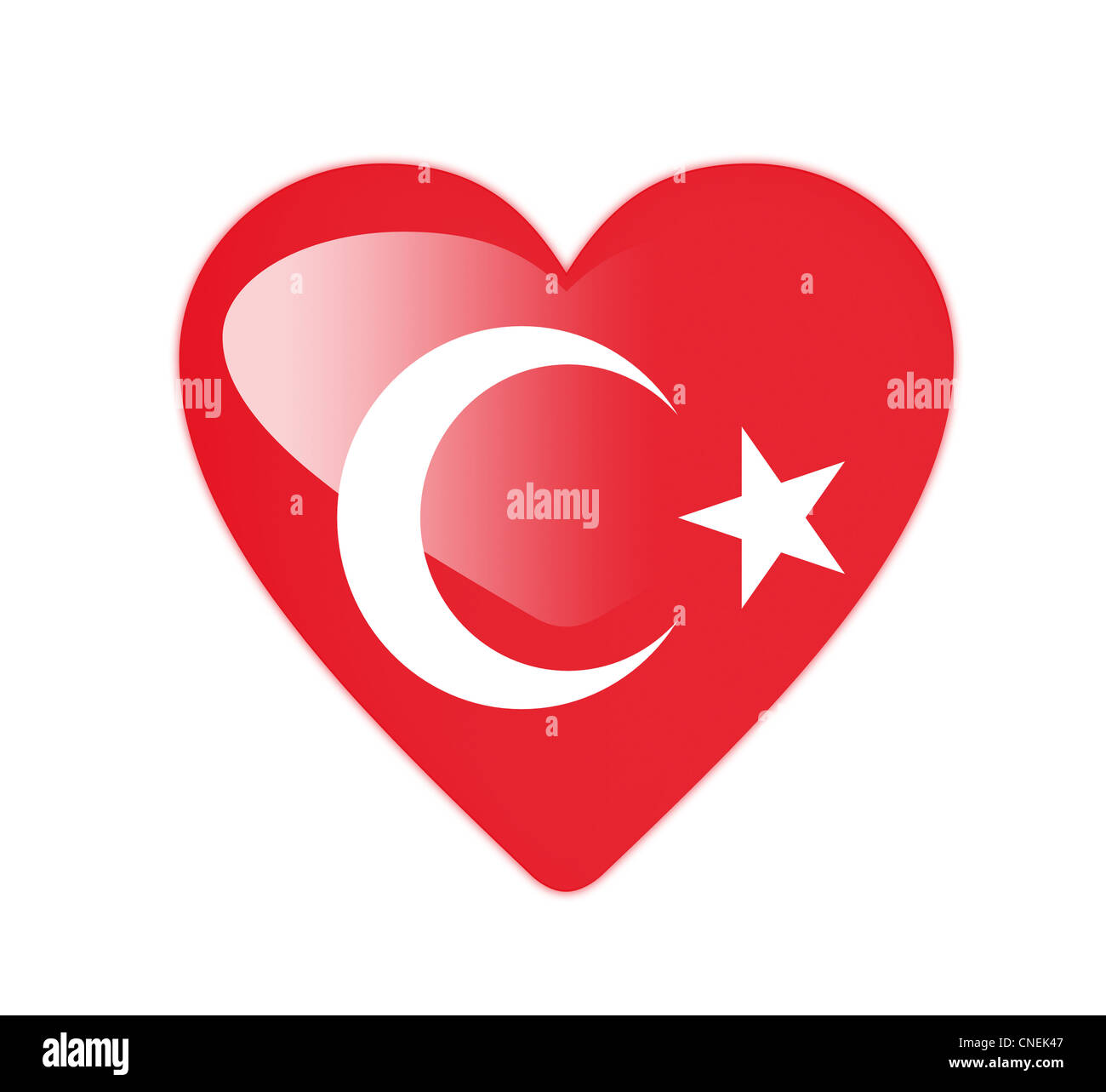 Turkey 3D heart shaped flag Stock Photo - Alamy