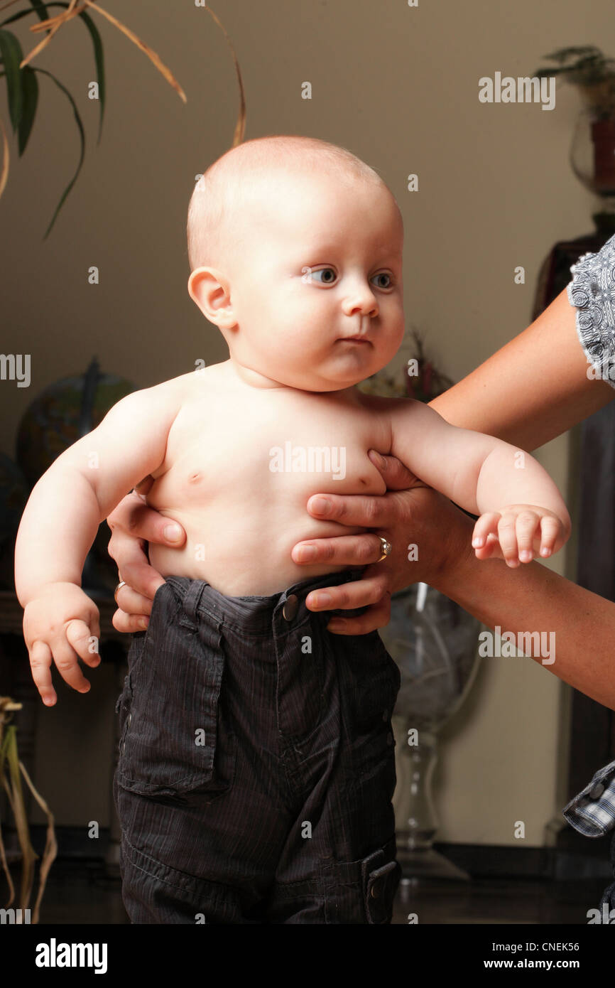 portrait of 6 months male child baby boy in blue eye Stock Photo - Alamy