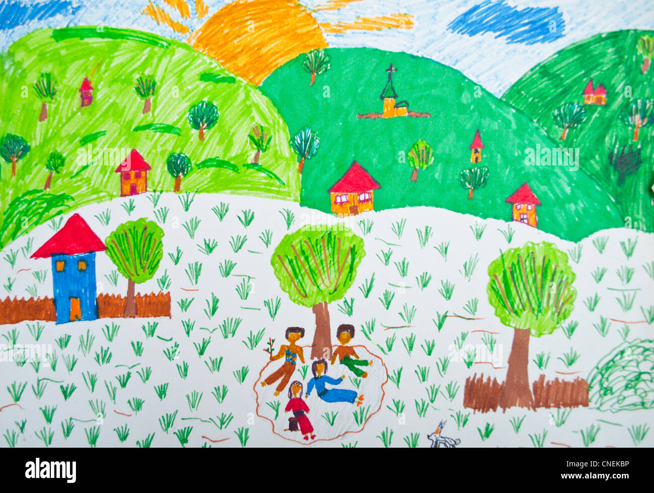 Child's drawing hi-res stock photography and images - Alamy
