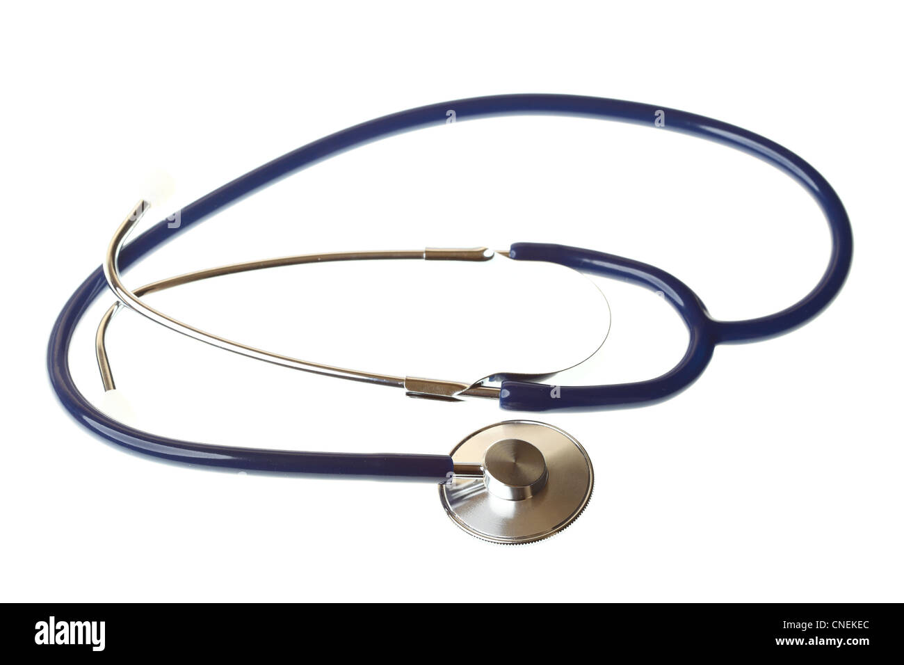 blue stethoscope isolated on white background Stock Photo - Alamy
