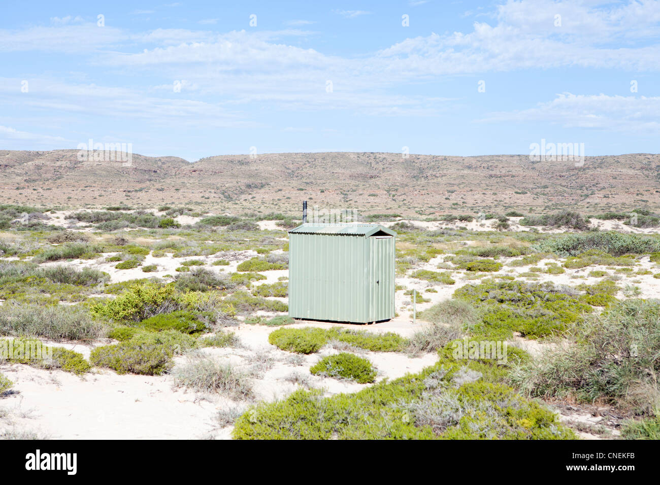 A typical outback toilet in Australia's Cape Range National Park Stock ...