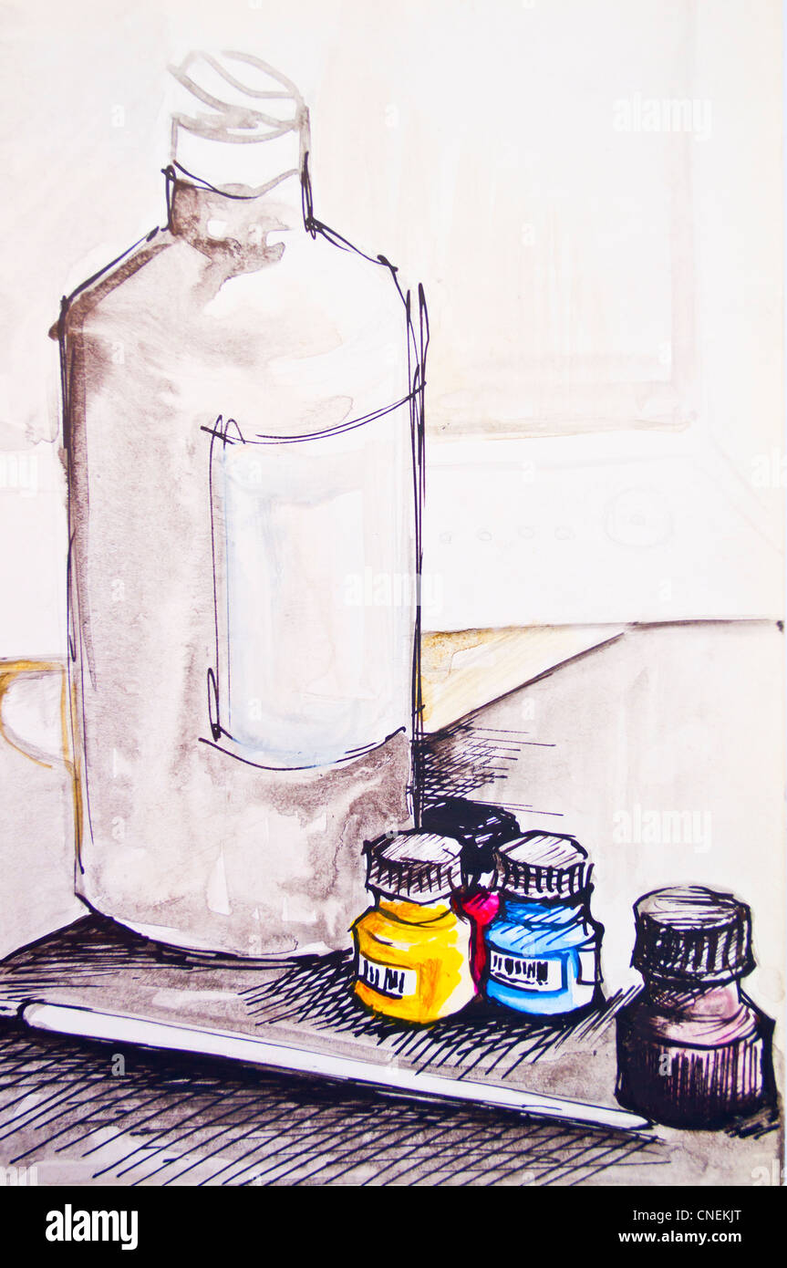 Art drawing - Drawing objects Stock Photo - Alamy