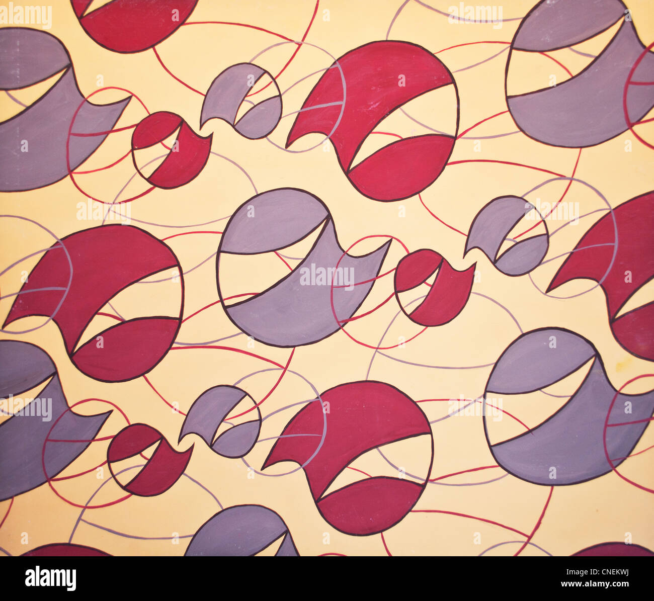 Seamless colorful vintage pattern wallpaper Stock Photo - Alamy
