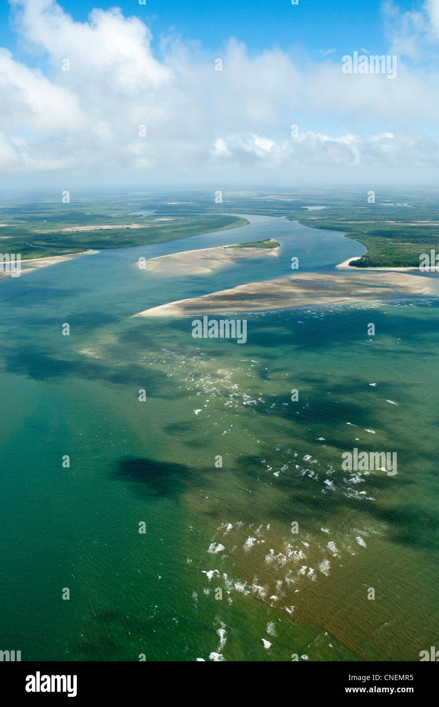 Delta of the Rufiji river, aerial view, Pwani Region, Tanzania Stock ...