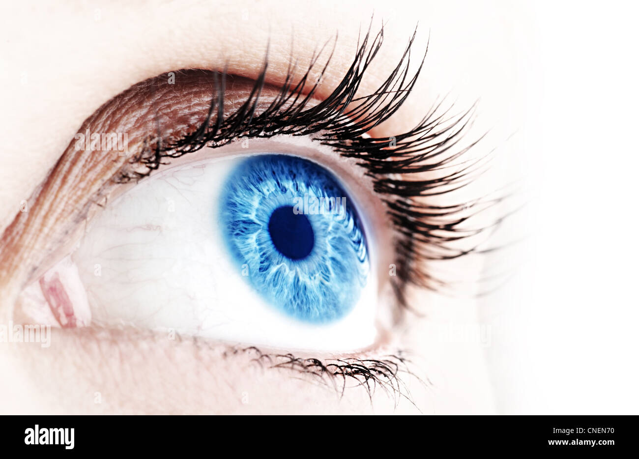 Beautiful abstract blue eye, extreme closeup Stock Photo - Alamy