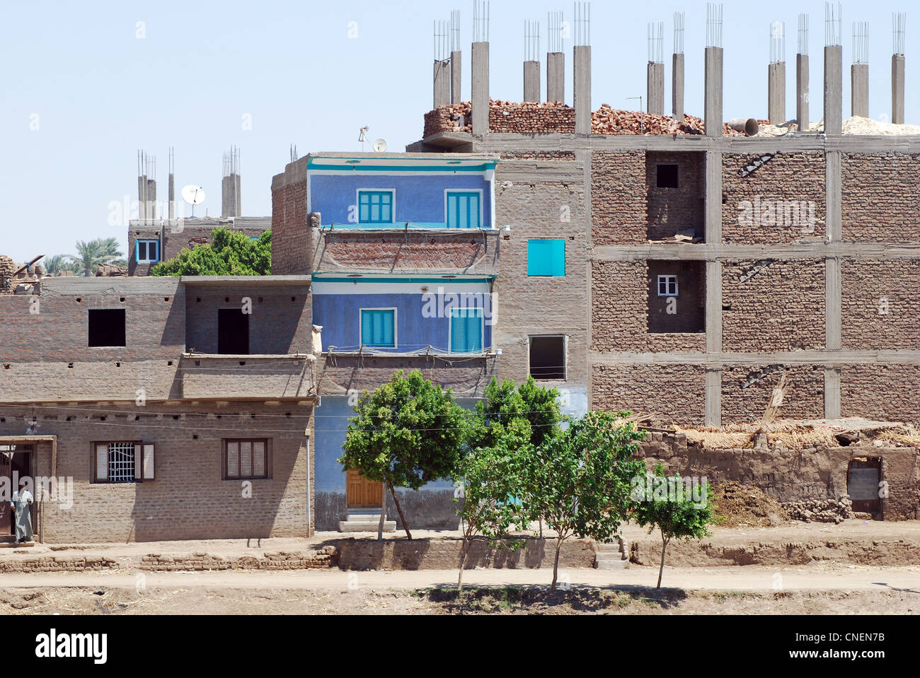 Mud brick buildings number 3115 Stock Photo - Alamy